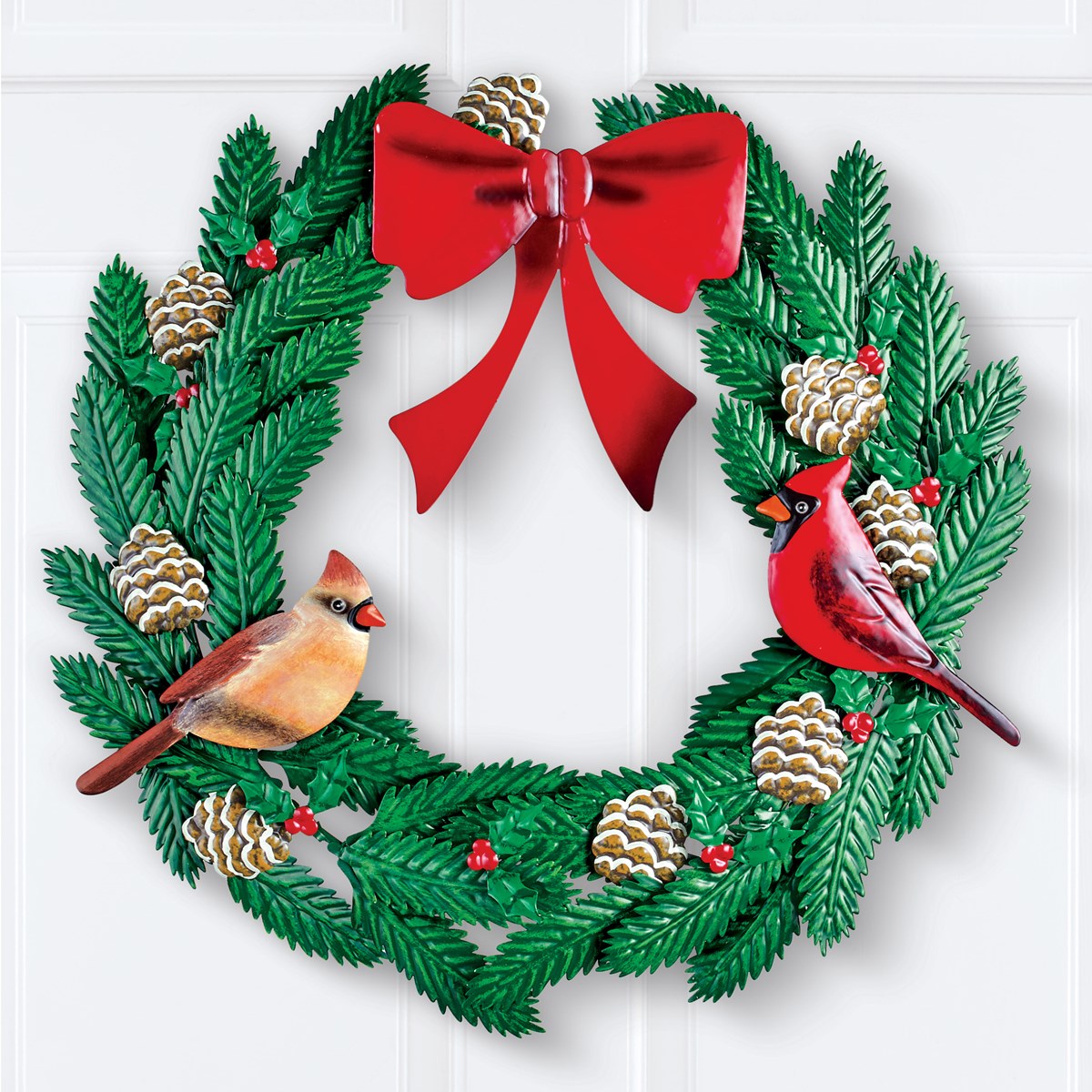 Metal Cardinal Wreath | Collections Etc.