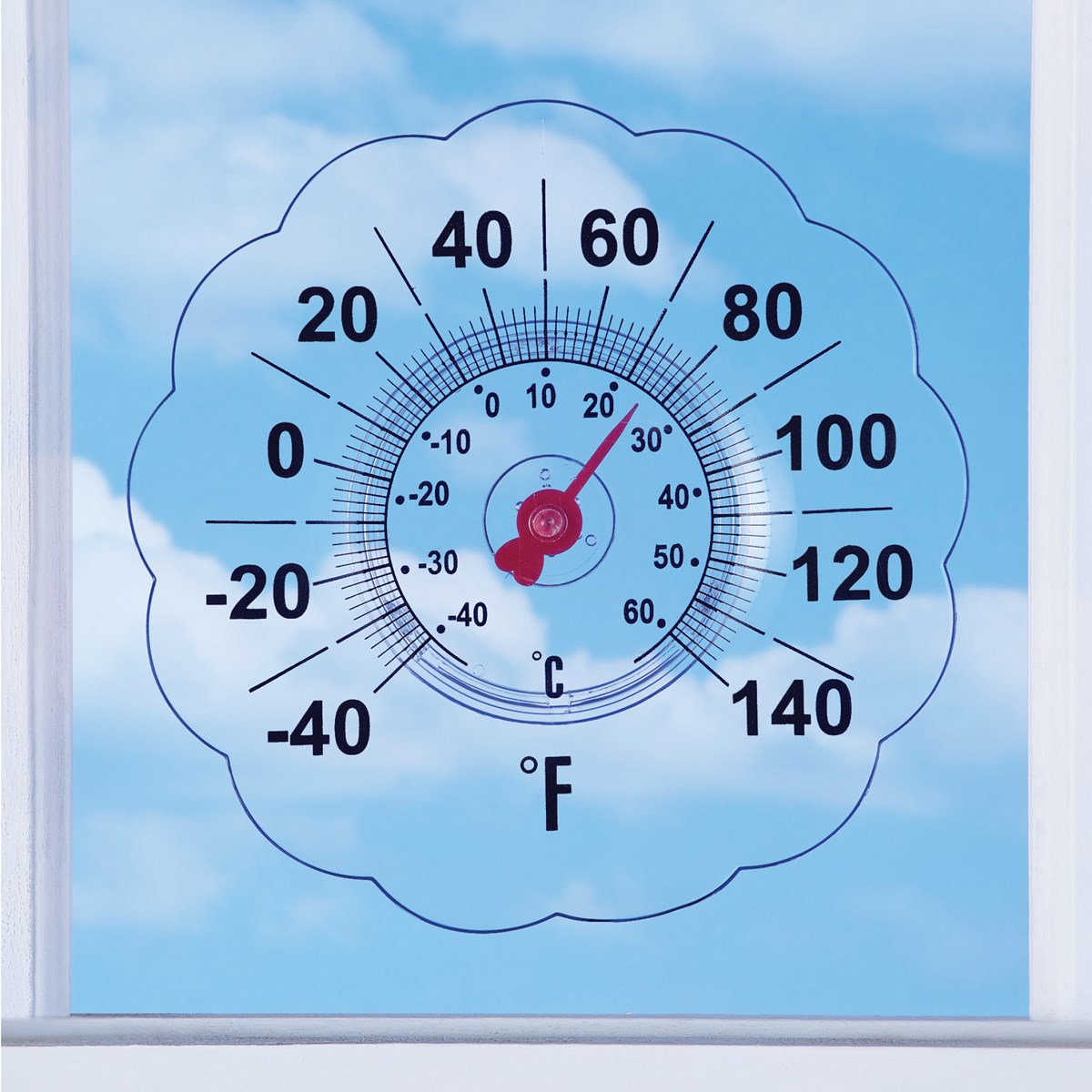 Large Easy-to-Read Window Thermometer | Collections Etc.