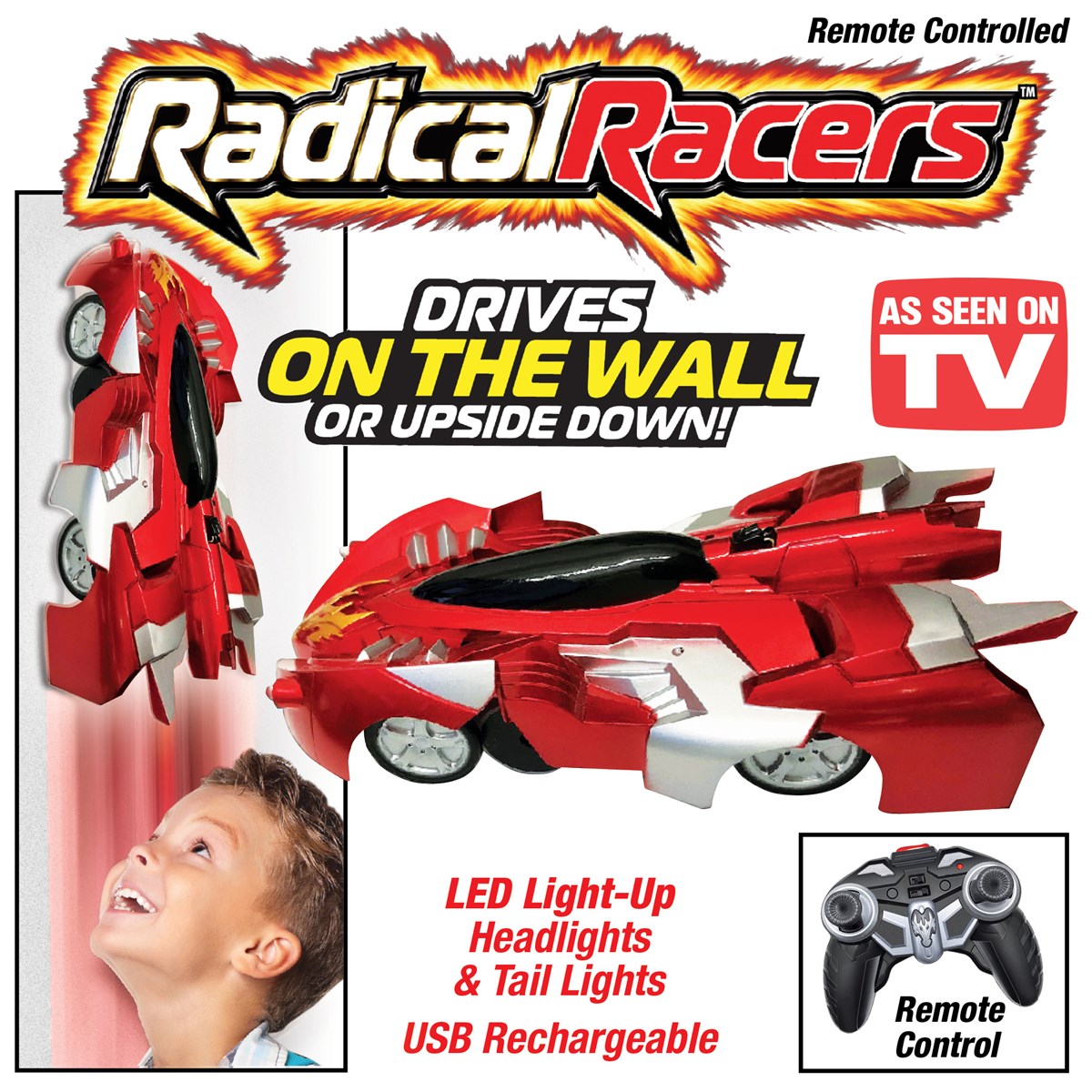 Radical Racers Gravity Defying Remote Controlled LED-Lighted Cars ...