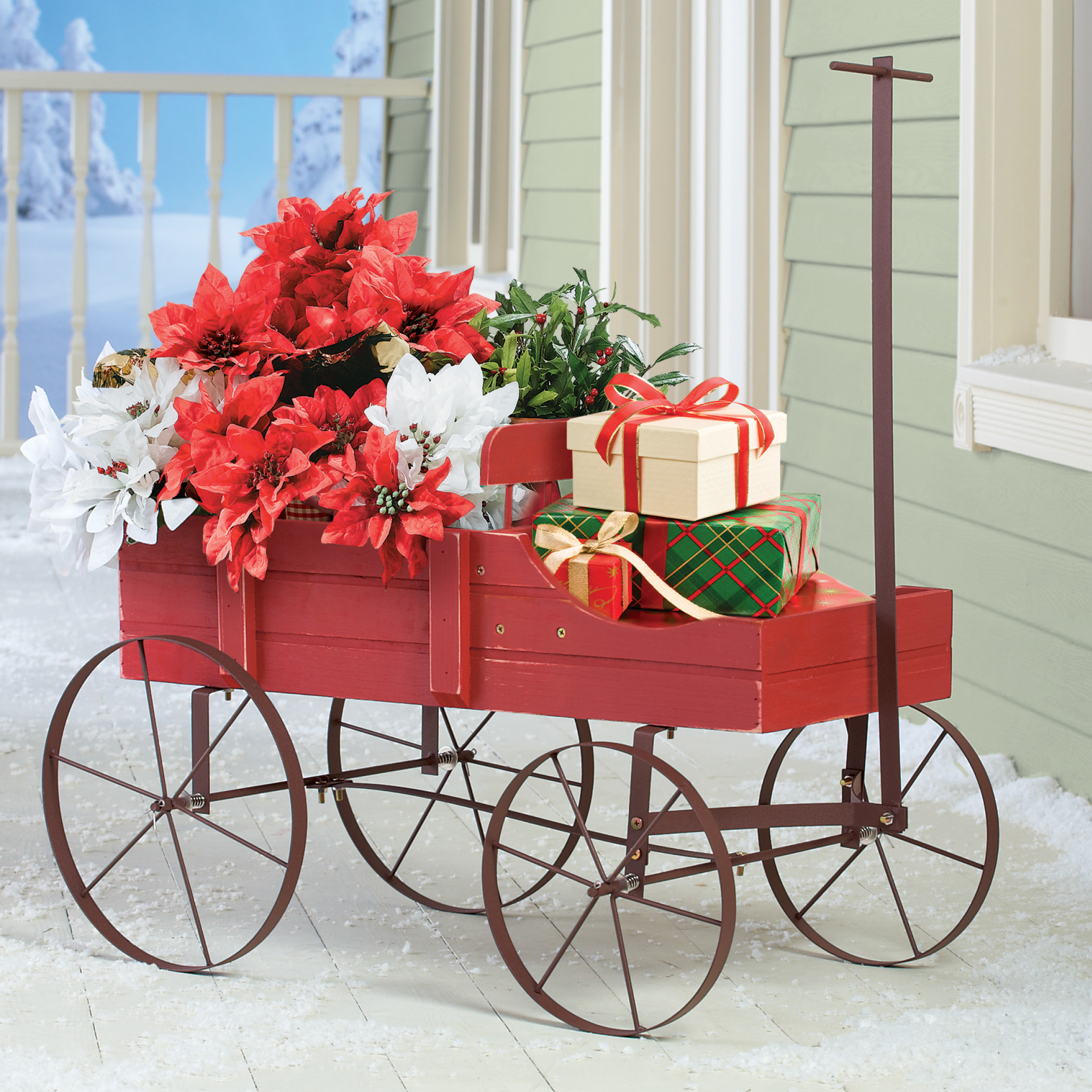 Decorative Garden Wagon Planter | Shelly Lighting