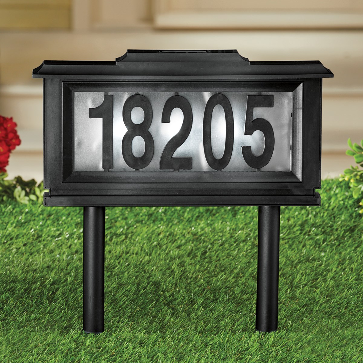 Solar Powered Classic Style House Address Marker | Collections Etc.