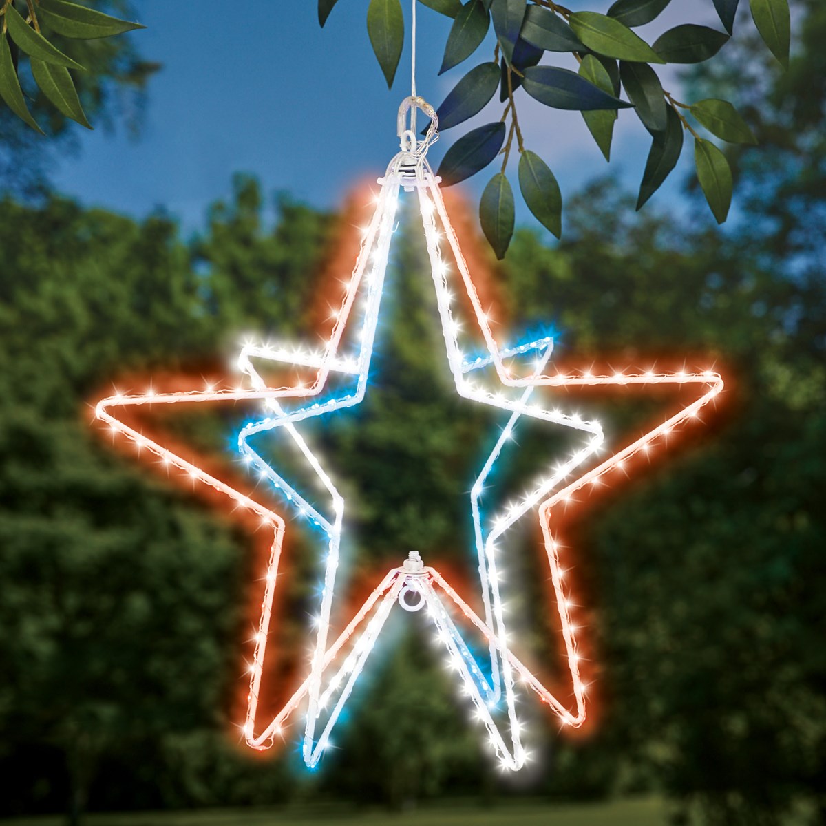 Festive & Patriotic LED Lighted 3D Americana Stars | Collections Etc.
