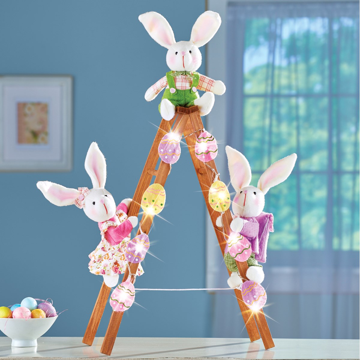 Bunny Lighted Ladder | Collections Etc.