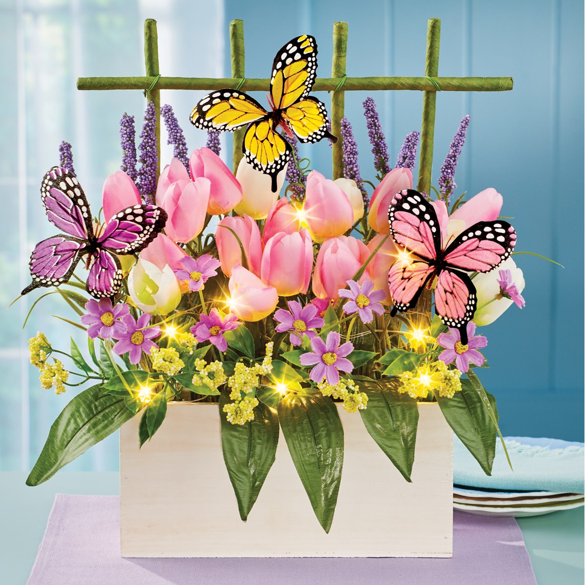 Lighted Tulip Centerpiece | Collections Etc.