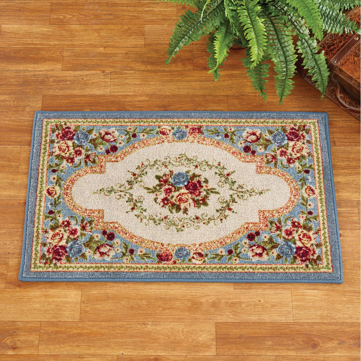 Charming Classic Estate Rose Tufted Accent Rug | Collections Etc.