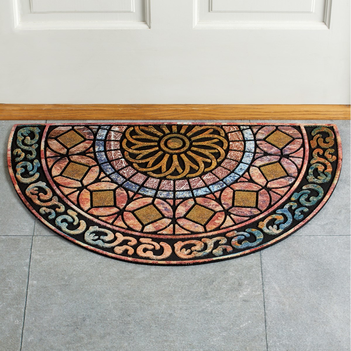 Faux Stone Pattern Slice Terracotta Doormat | Collections Etc.