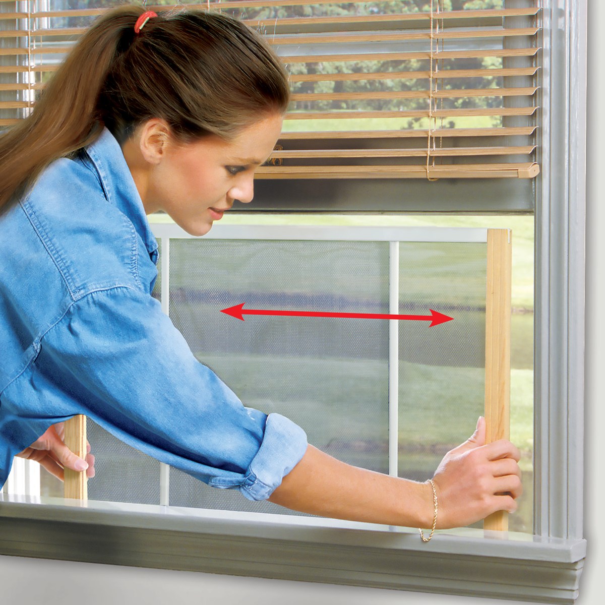 Adjustable Easy Gliding Steel Rail Window Screen | Collections Etc.