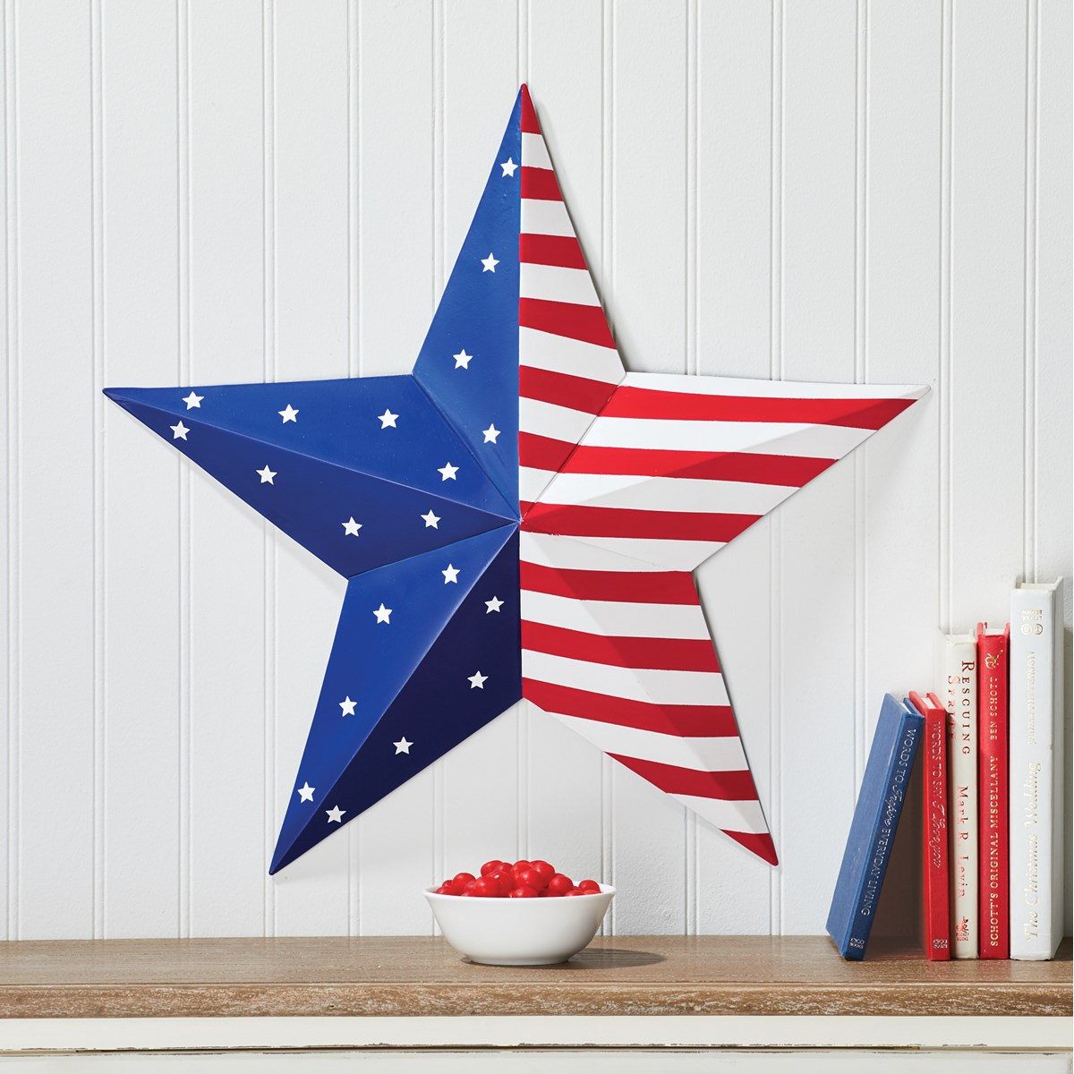Large Hanging Patriotic Americana 3D Wall Star | Collections Etc.