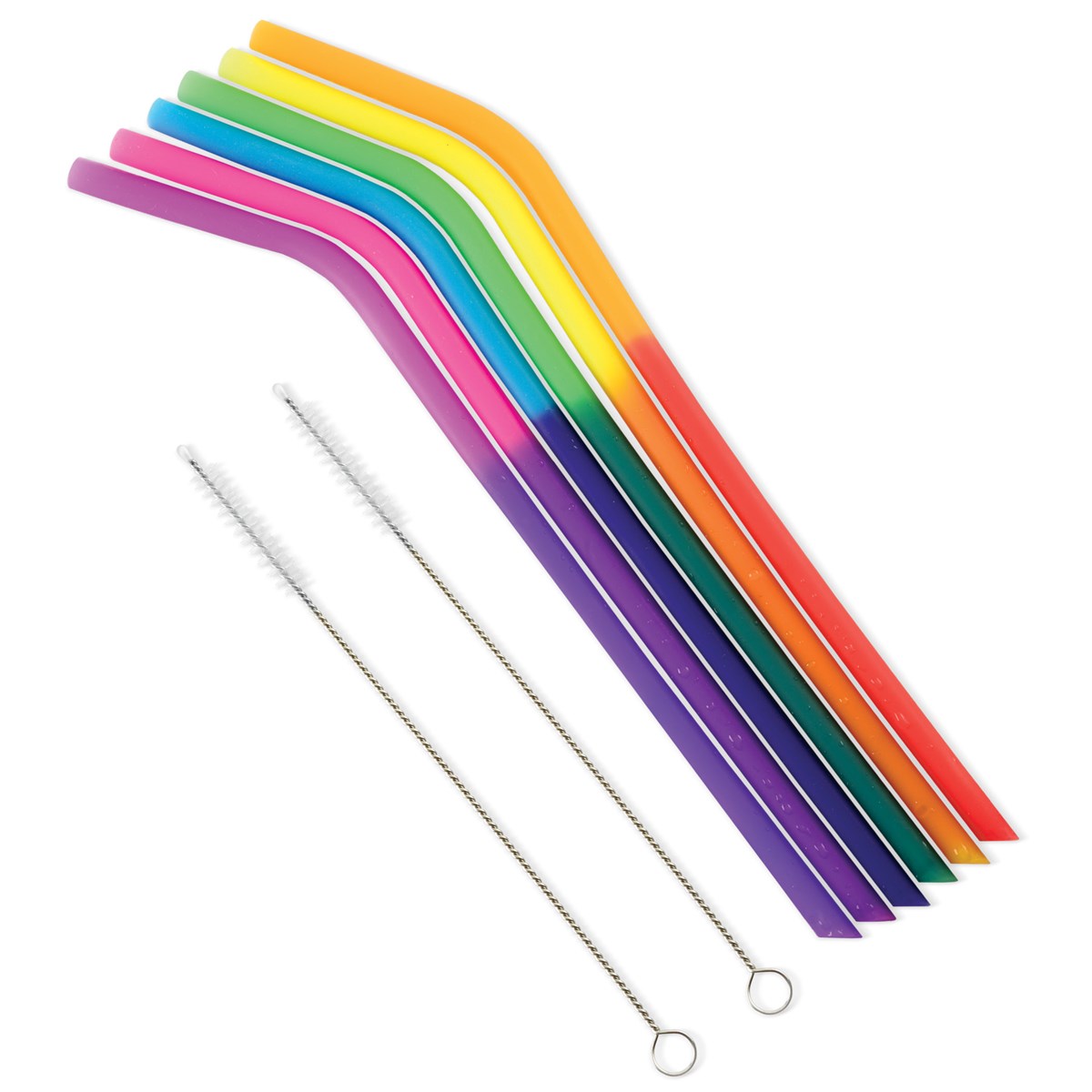 Eco-friendly Color Changing Reusable Straws, Set of 6 | Collections Etc.