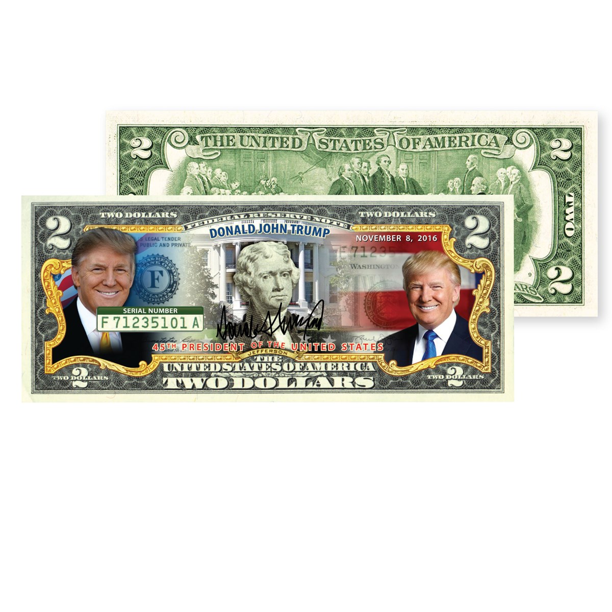 Trump 45th President Two Bill | Collections Etc.