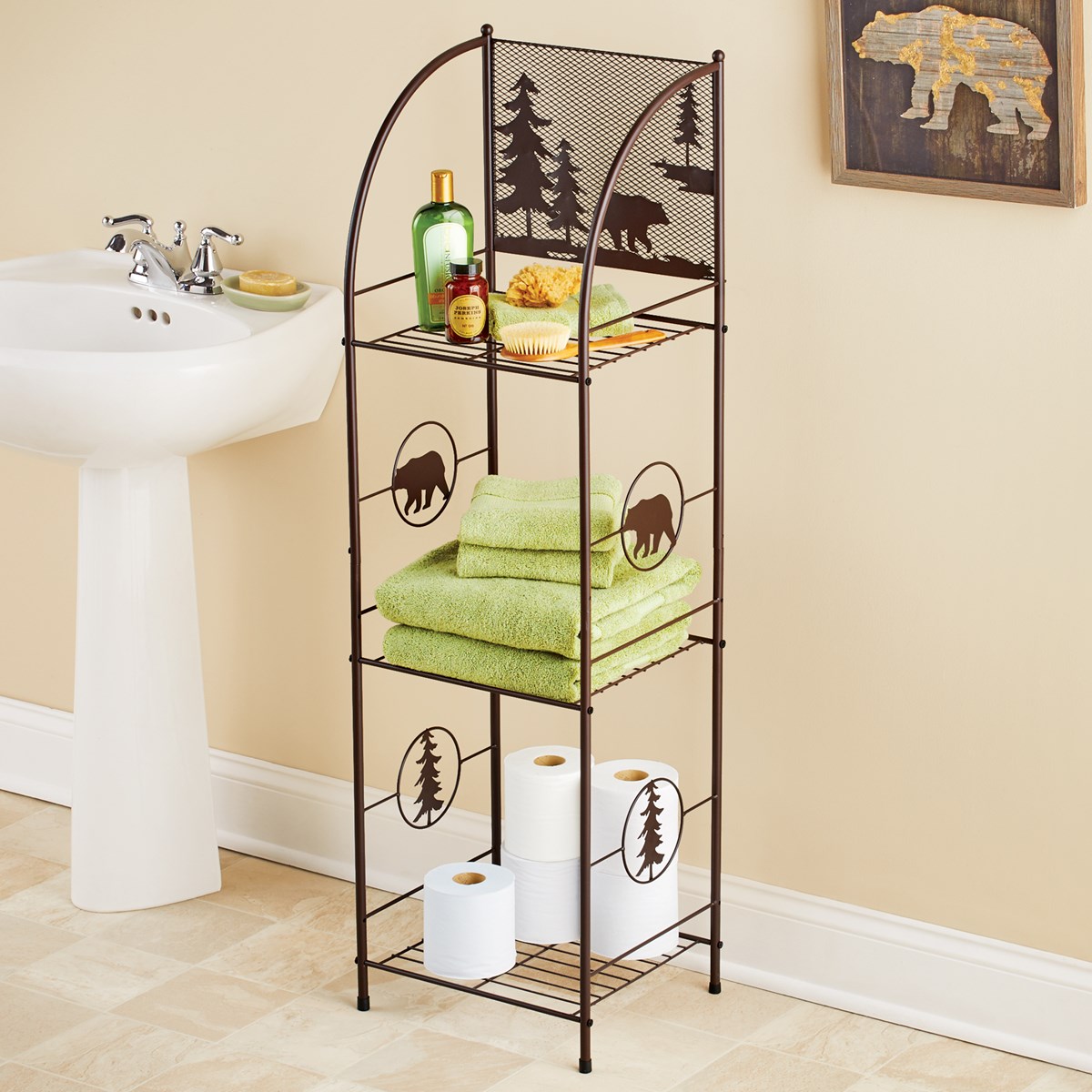 Northwoods 3 Tier Black Metal Organization Rack | Collections Etc.