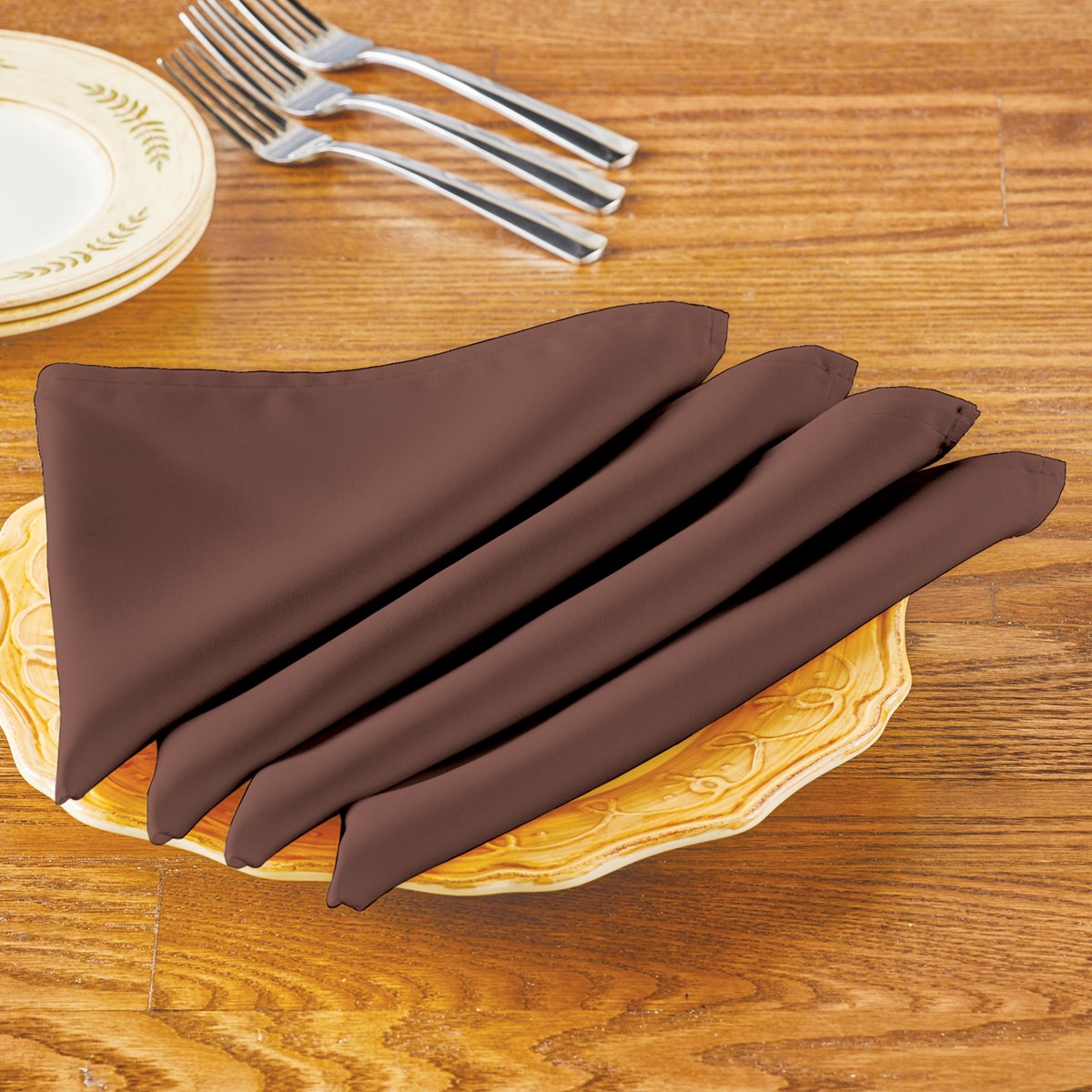 Machine Washable Solid Colored Cloth Napkins - Set of 4 | Collections Etc.