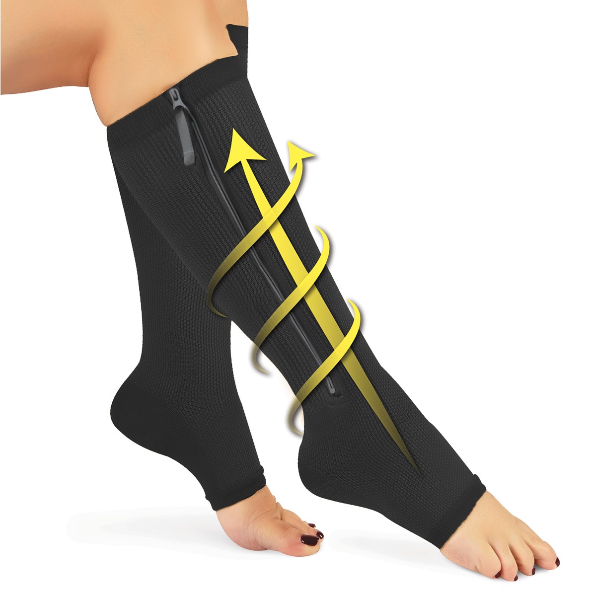 Hemptastic Natural Hemp Fiber Zippered Compression Socks | Collections Etc.