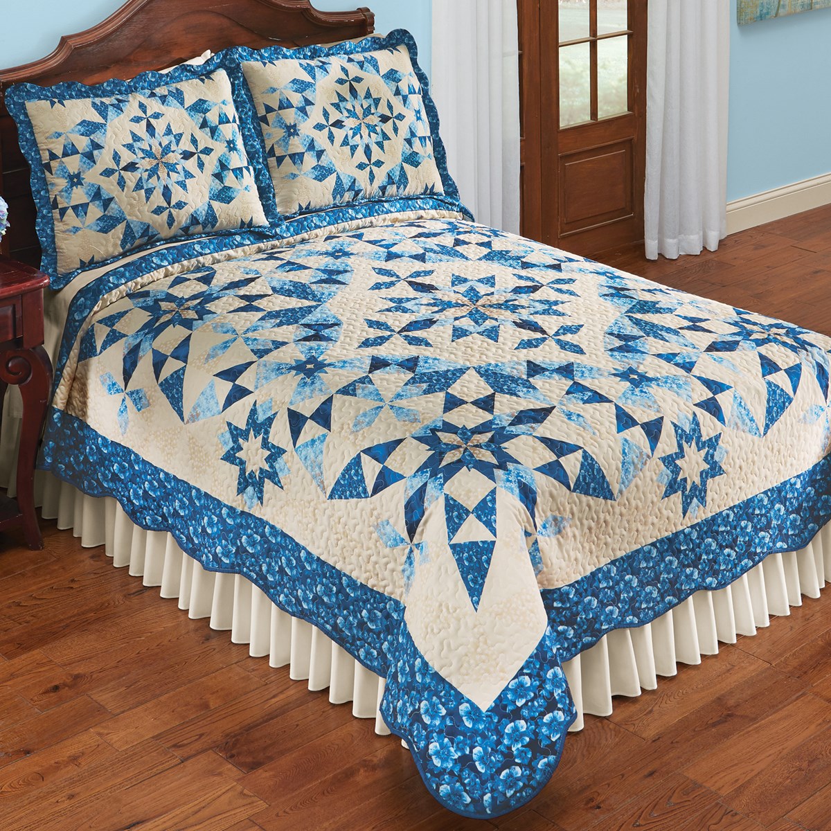 Starburst Design Multicolor Patch Quilt | Collections Etc.