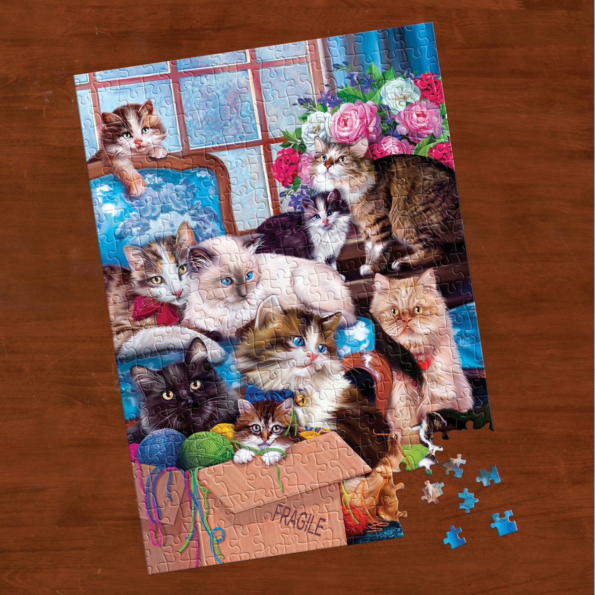 Fuzzy Friends Jigsaw Puzzle, Cat Edition - 1000 Pieces | Collections Etc.