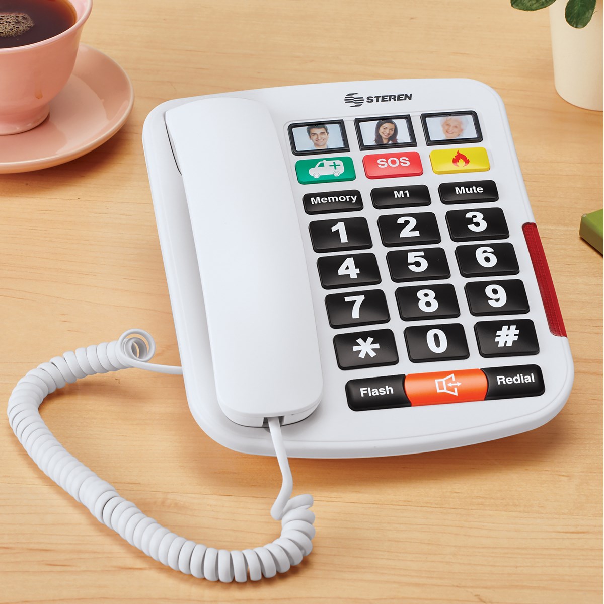 Classic Elder Senior Citizen Corded Big Key Phone | Collections Etc.