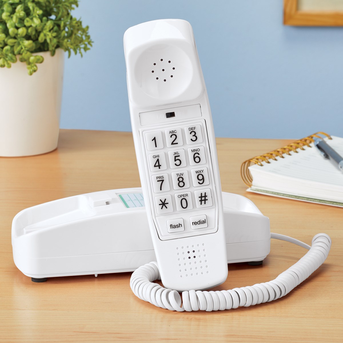 Classic Retro Tabletop Corded Trimline Landline Phone | Collections Etc.