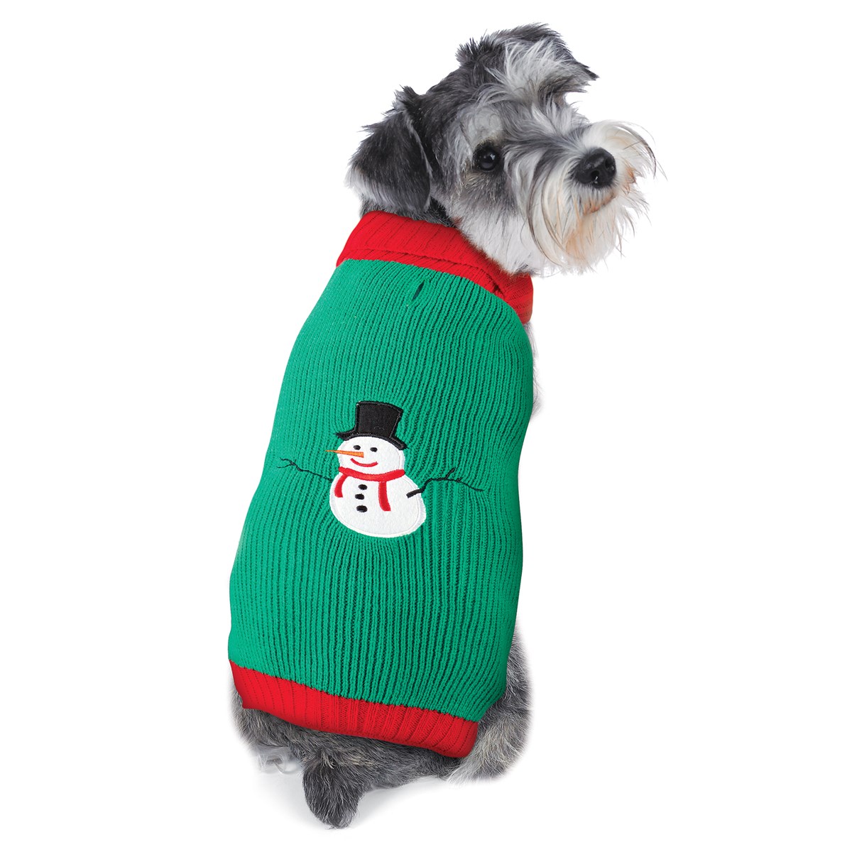 Winter Holiday Snowman Pet Sweater with Leash Opening | Collections Etc.