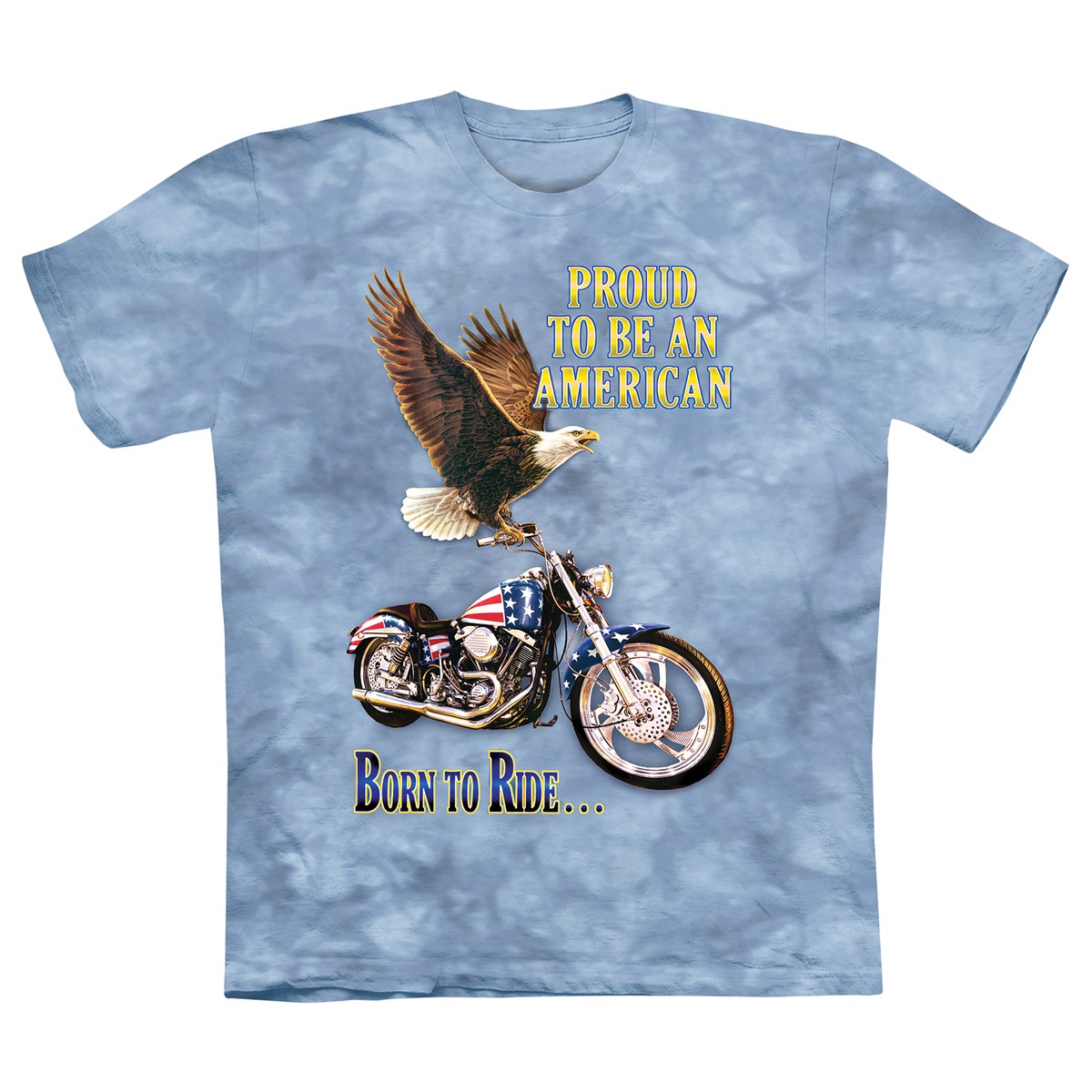 Proud to Be An American Born to Ride Eagle on a Hog Graphic T-shirt ...