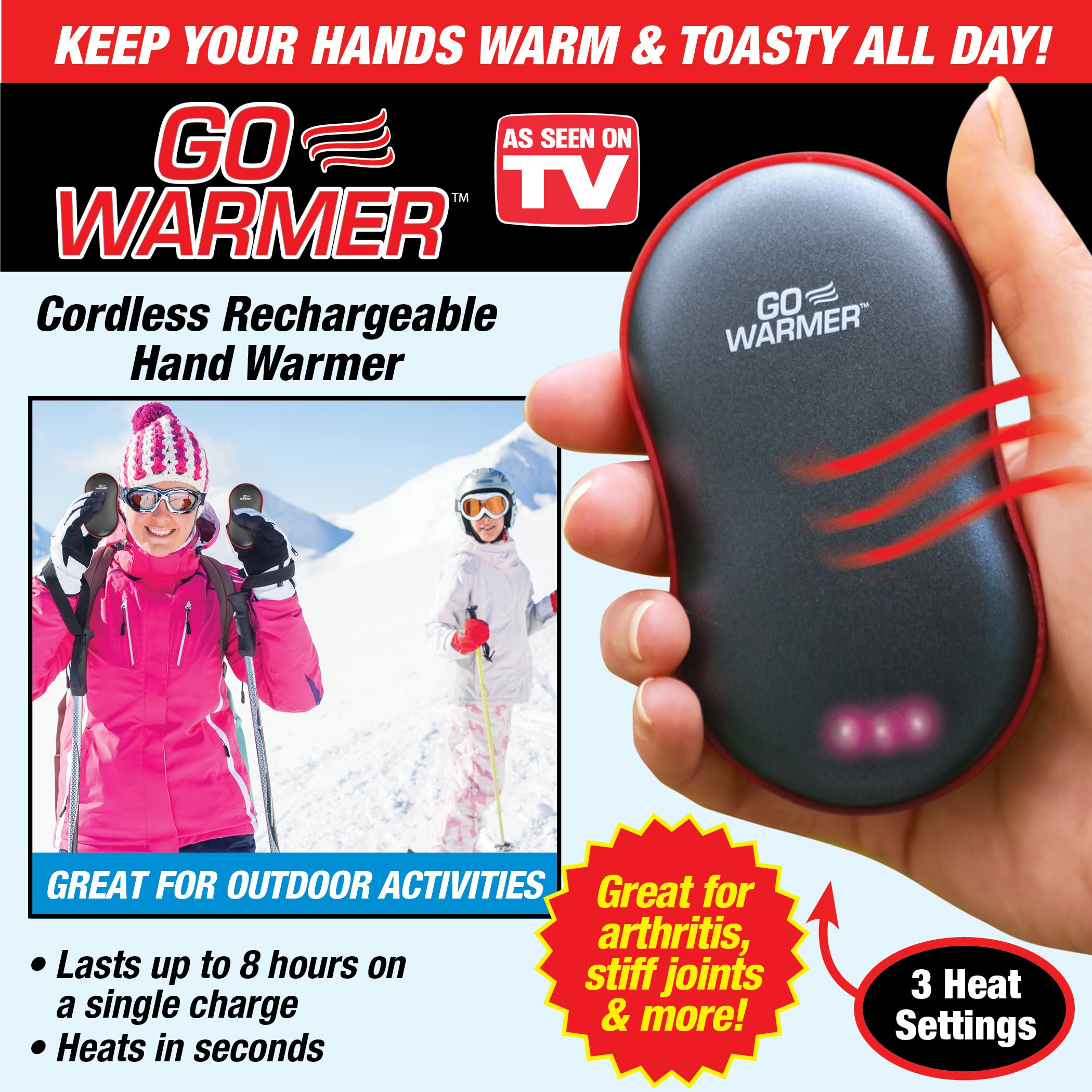 GO WARMER Rechargeable Hand Warmer - lktech.vn
