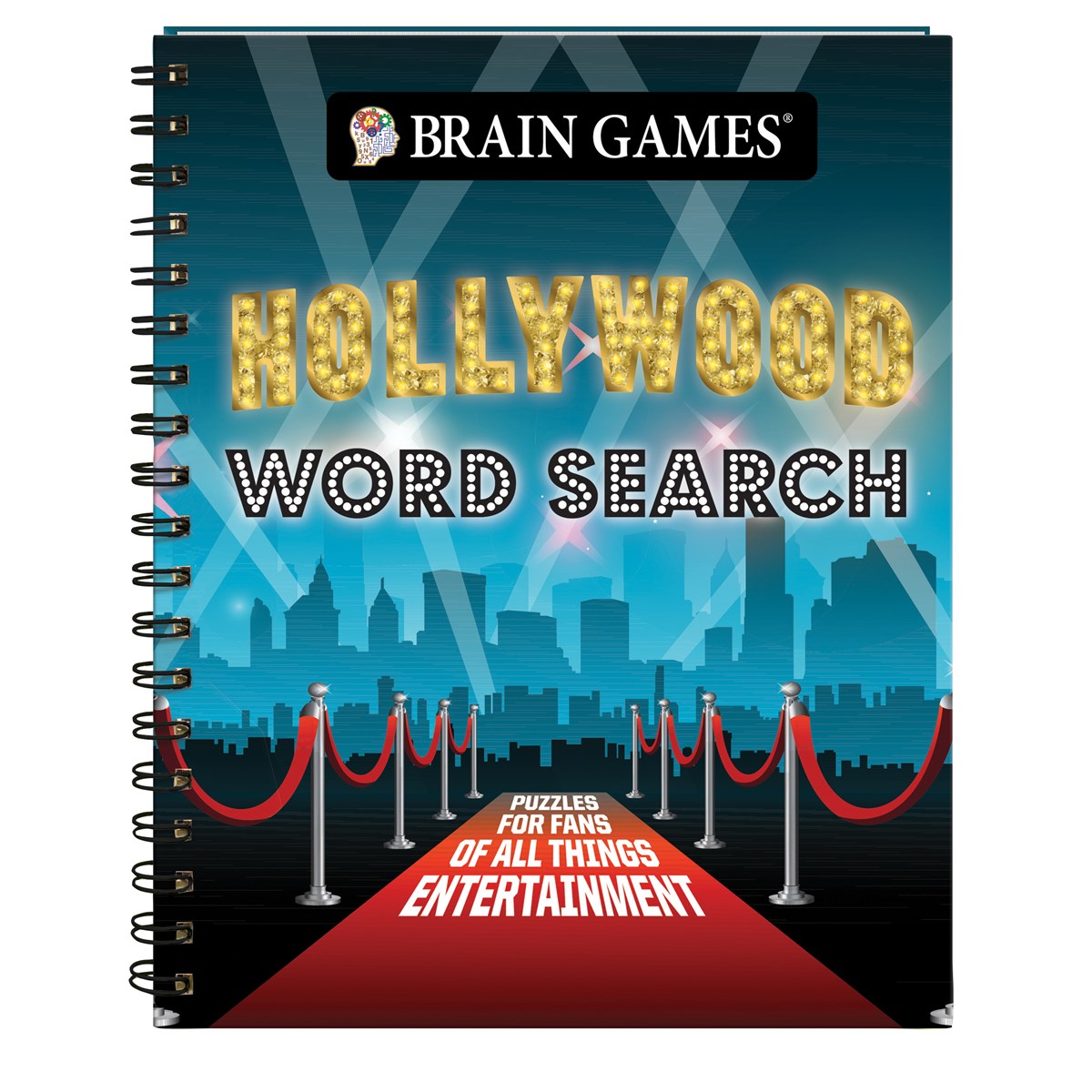 Brain Games Hollywood Word Search Puzzles Activity Book | Collections Etc.