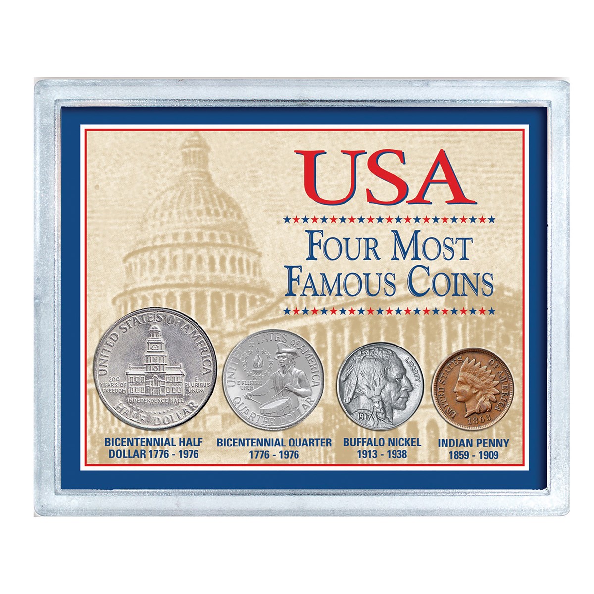 USA Four Most Famous Coins Genuine Coin Set | Collections Etc.
