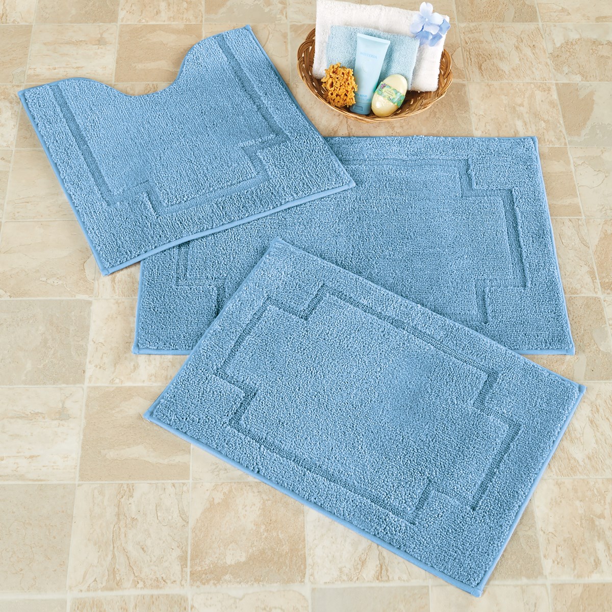 Elegant Serene 3-Piece Slip-Resistant Tufted Bath Rug Set | Collections ...