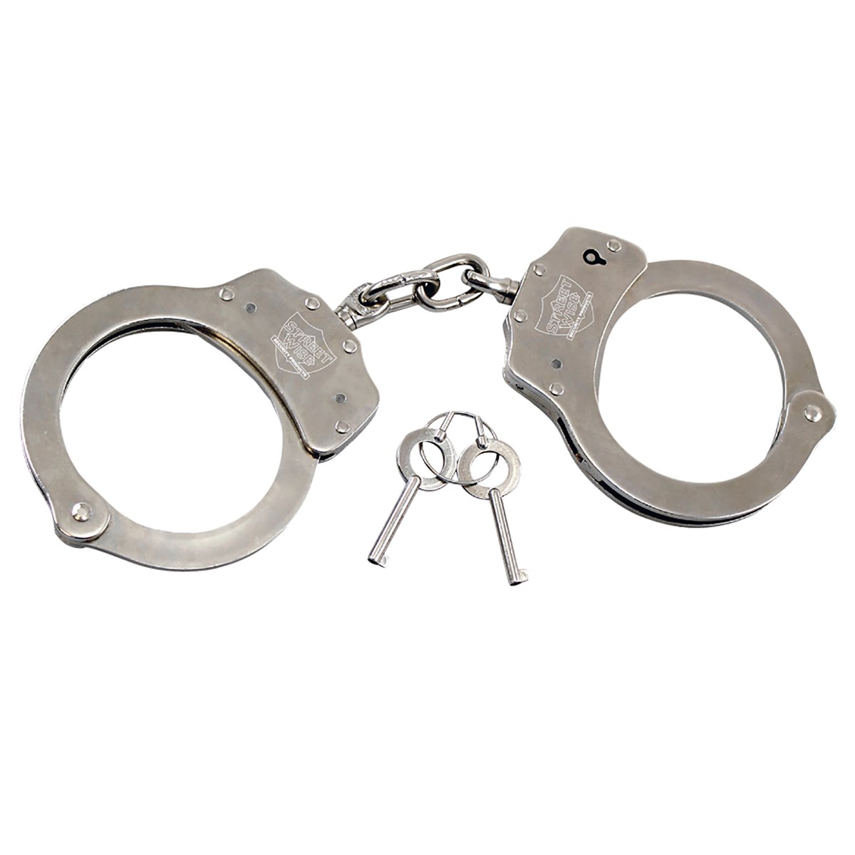 Streetwise Solid Steel Nickel-Plate Professional Handcuffs ...