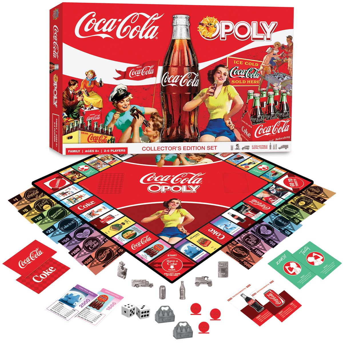 Vintage Coca-Cola Opoly Memorabilia Monopoly Board Game | Collections Etc.