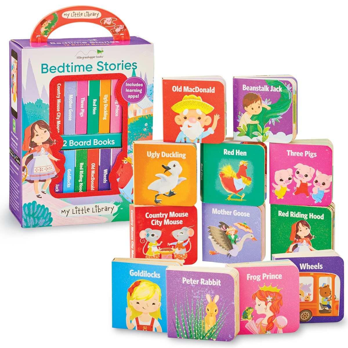 Childrens Little Library Bedtime Storybooks - Set of 12 | Collections Etc.