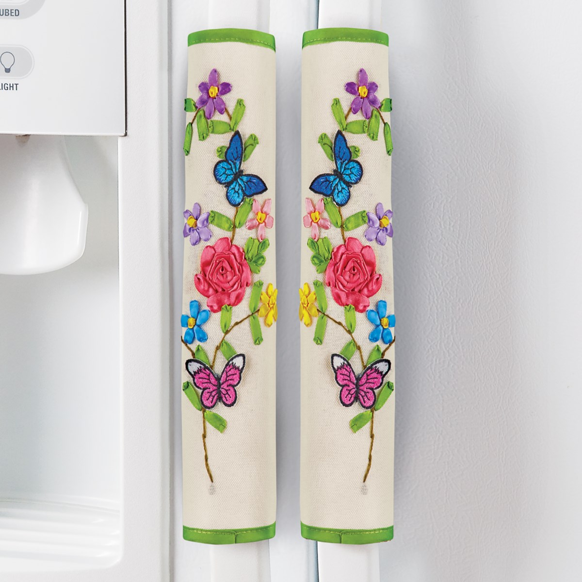3-Piece Flowers & Butterflies Kitchen Appliance Handle Covers ...