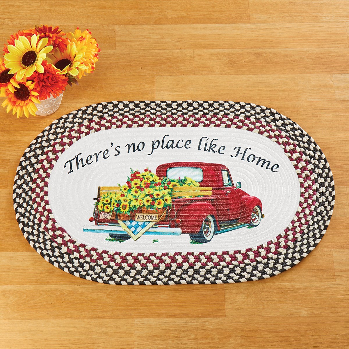Theres No Place Like Home Truck and Sunflower Braided Rug | Collections ...