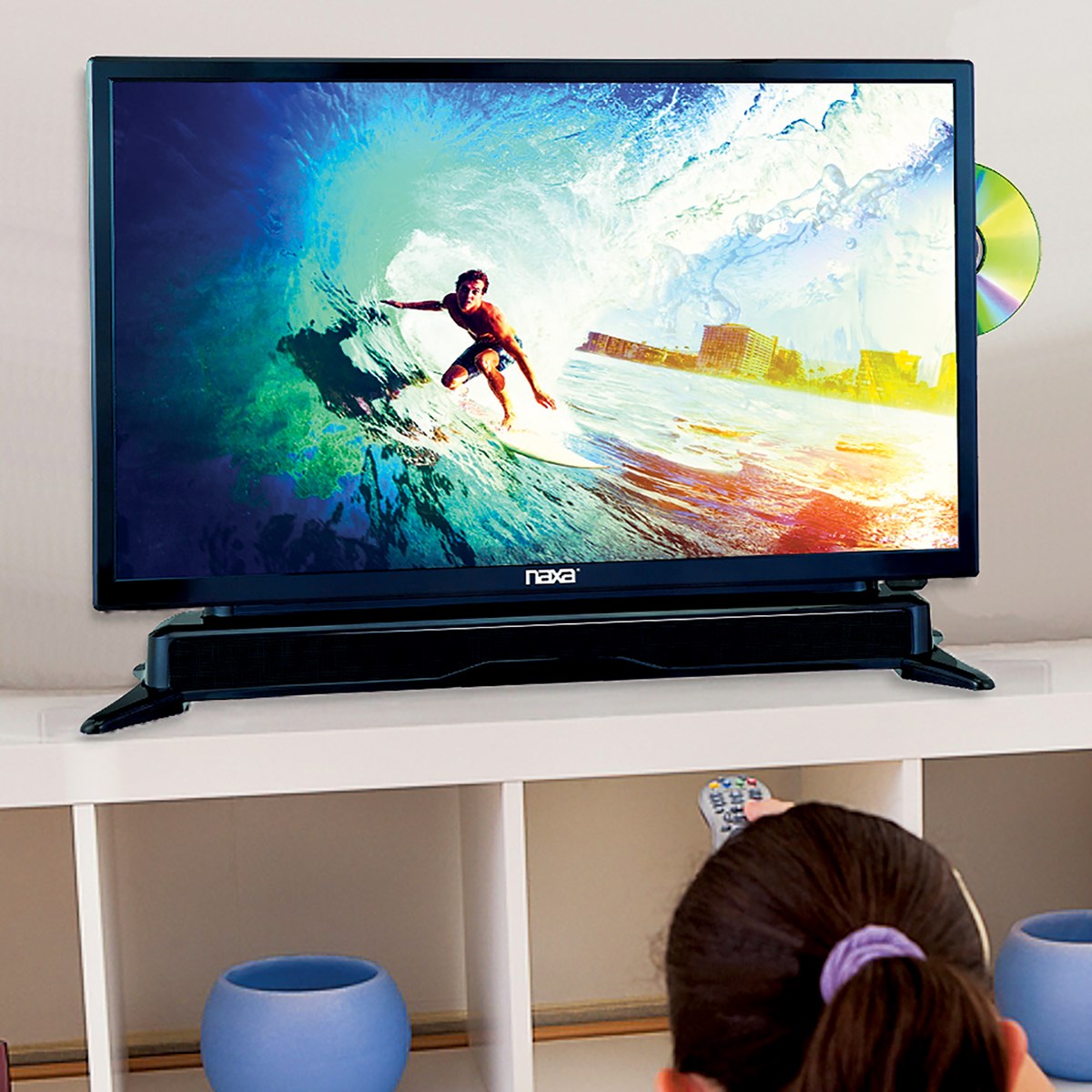 24 Inch LED TV with Built-in Soundbar and DVD Player | Collections Etc.