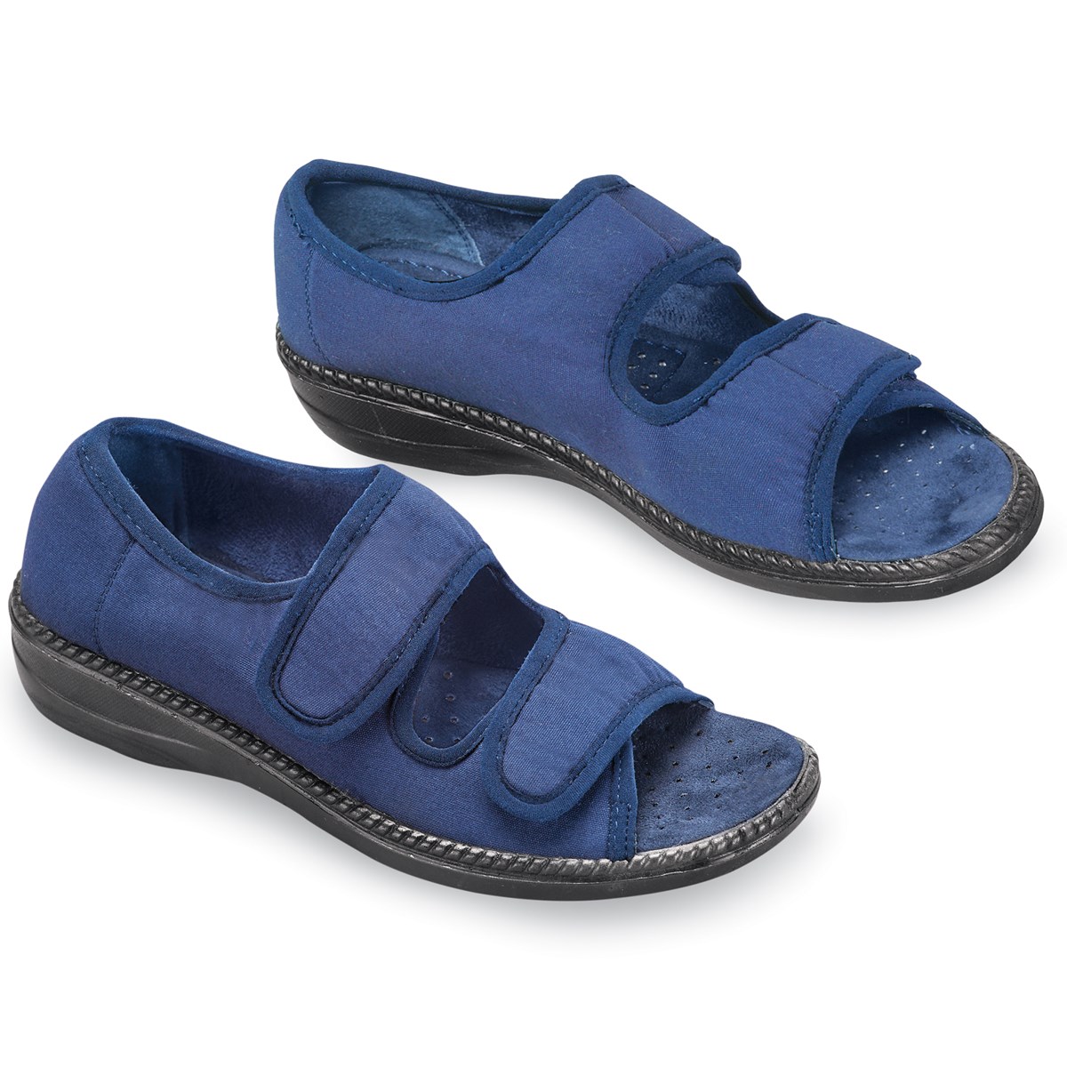 Adjustable Touch Closure Strap Cushioned Shoes | Collections Etc.