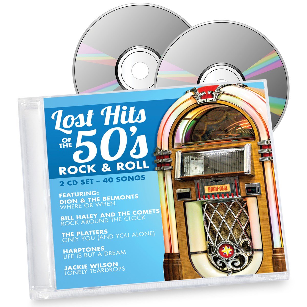40-Song Lost Rock and Roll Hits of the 50s - 2 CD Pack | Collections Etc.