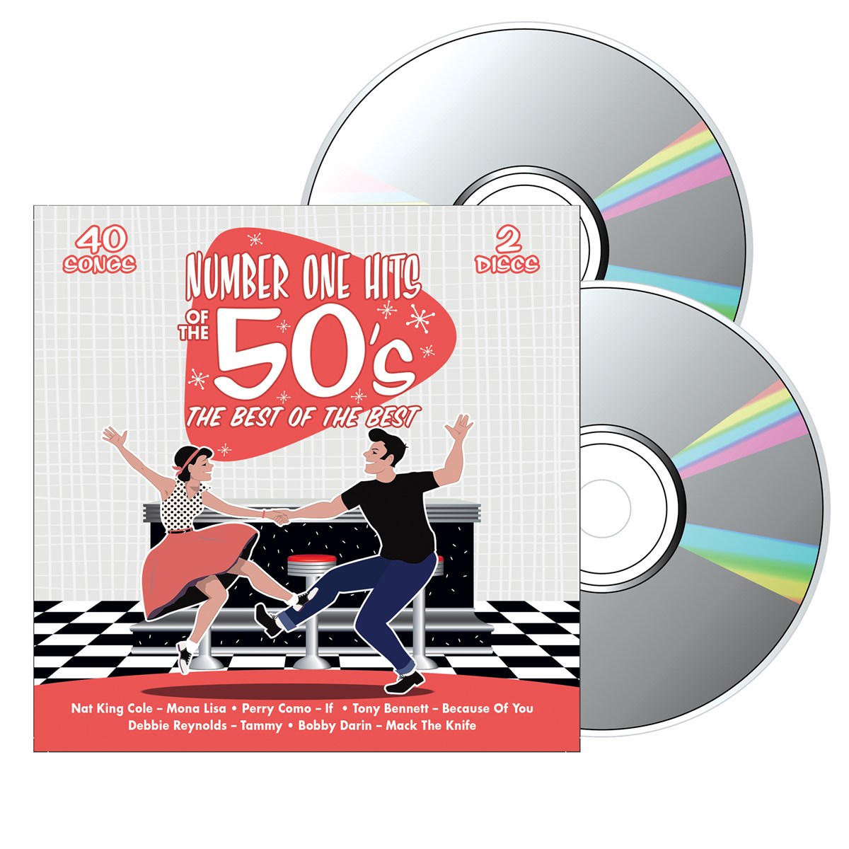 Classic #1 Hits of the 50s Music - 40-Song 2-CD Pack | Collections Etc.