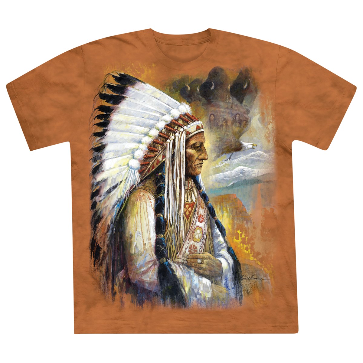 Proud Native American Indian Spirit Adobe Cotton T-Shirt | Collections Etc.