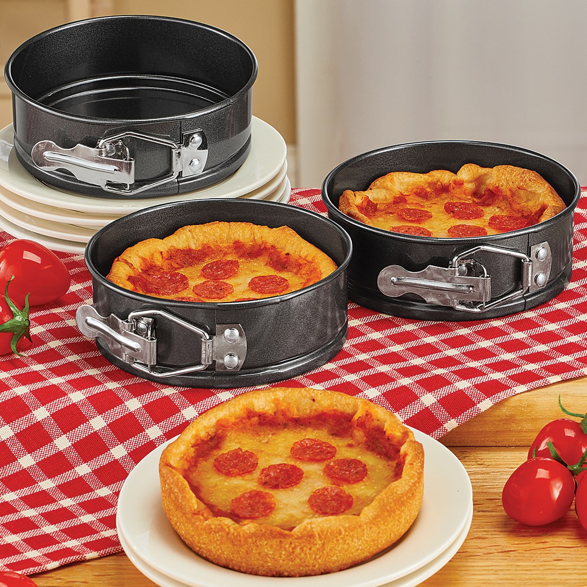 Personal-Sized Non-Stick Springform Pans - Set of 3 | Collections Etc.