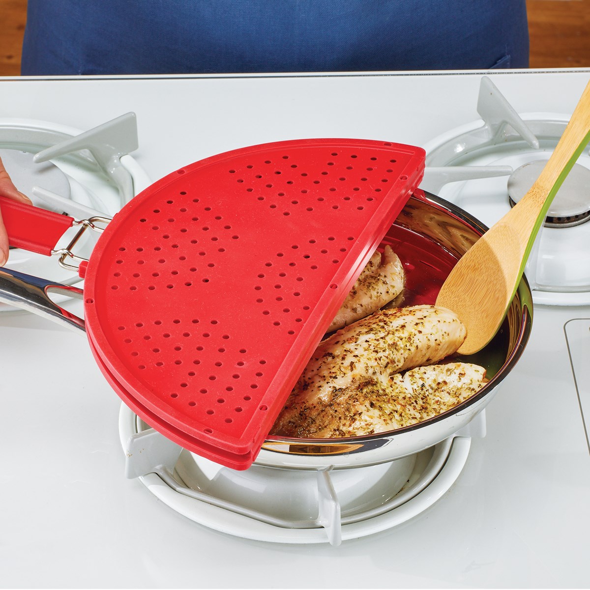 Non-Stick Foldable Silicone Splatter Shield | Collections Etc.