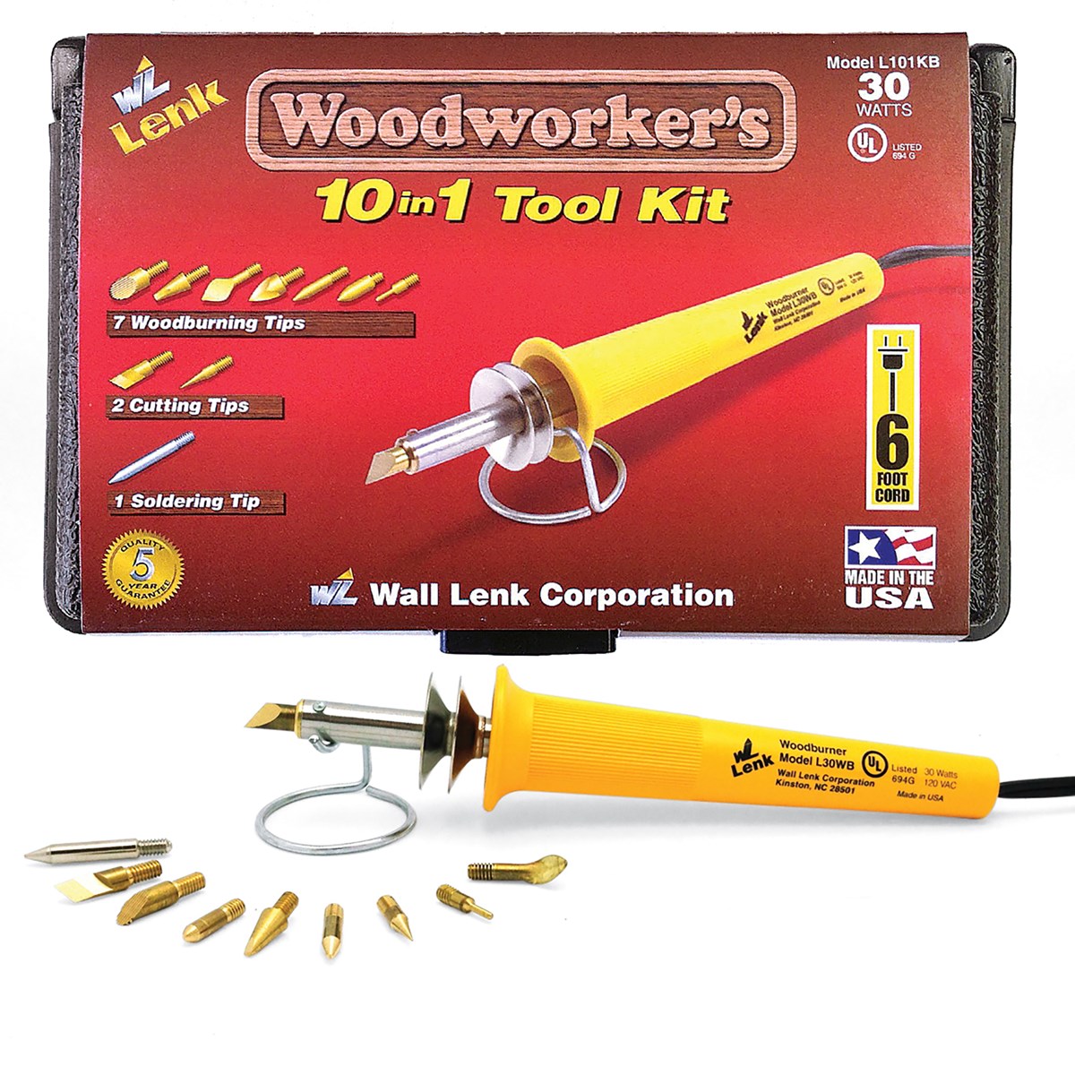 Woodworkers 10-in-1 Pencil-Style Woodburning Tool Kit | Collections Etc.