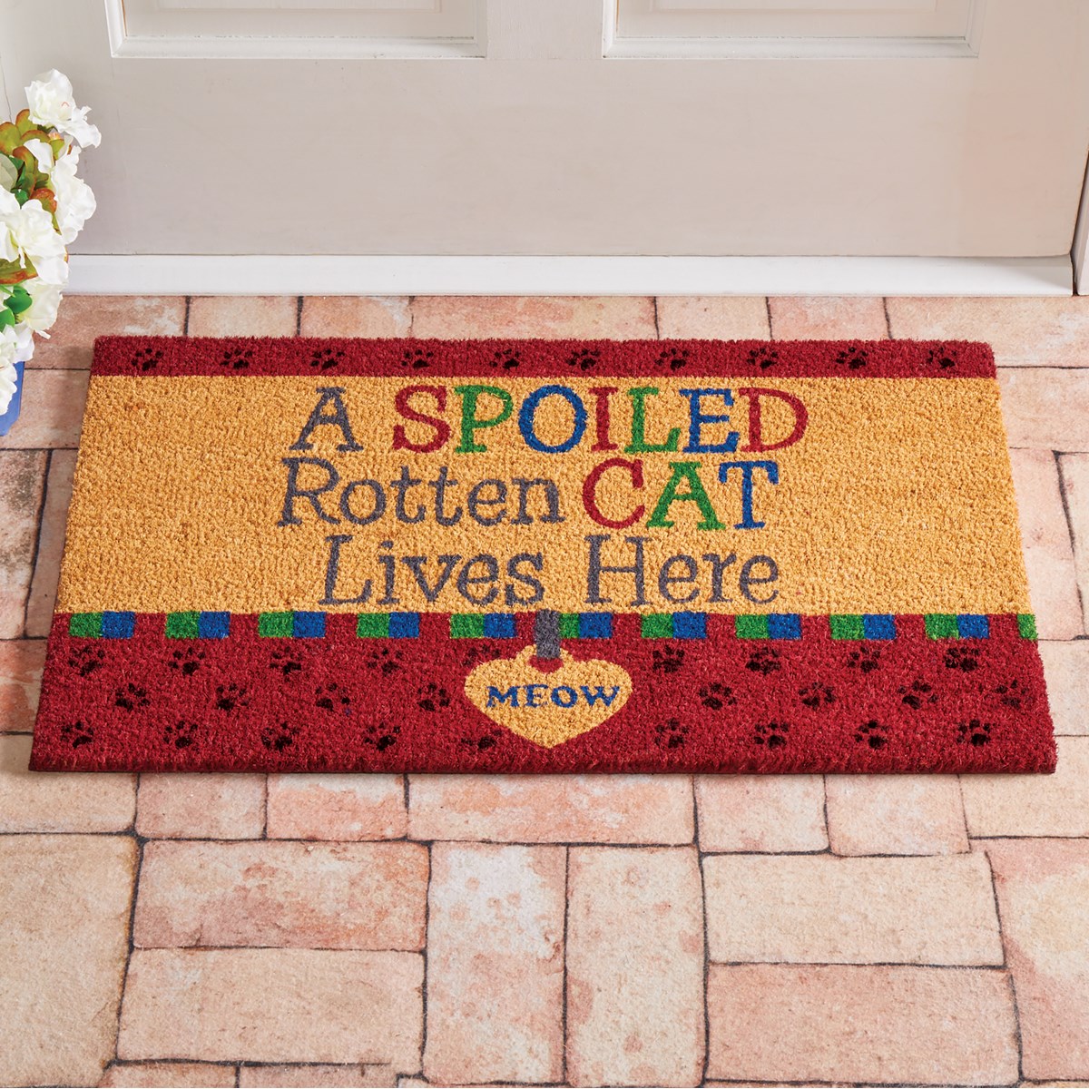 A Spoiled Rotten Cat Lives Here Coco Doormat | Collections Etc.