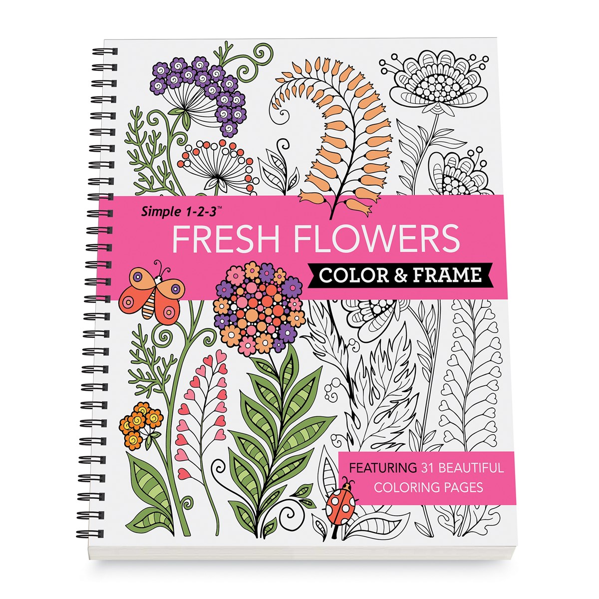 Fresh Flowers & Plants Color and Frame Coloring Book | Collections Etc.