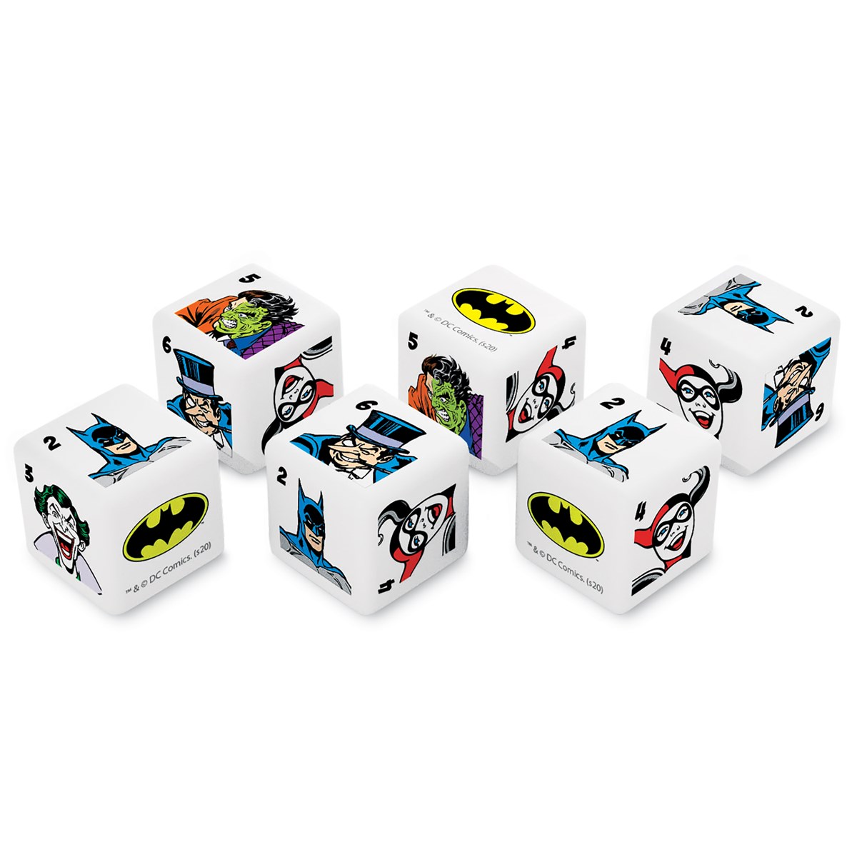 Classic Batman Heroes & Villains Dice Set - Set of 6 | Collections Etc.