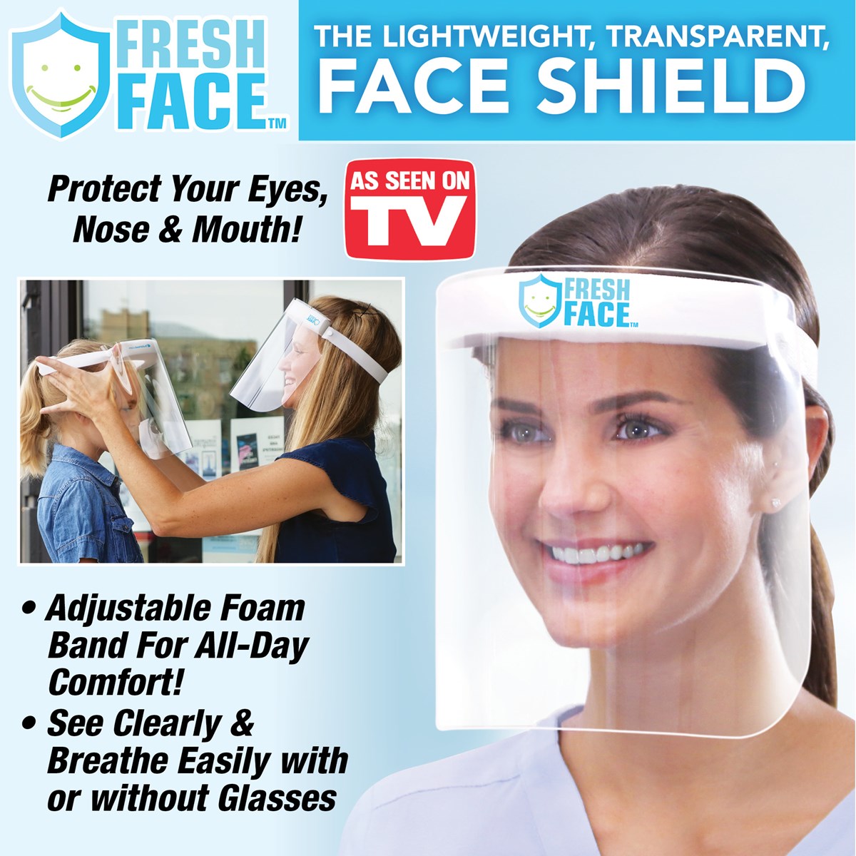 Fresh Face The Lightweight Transparent Face Shield | Collections Etc.