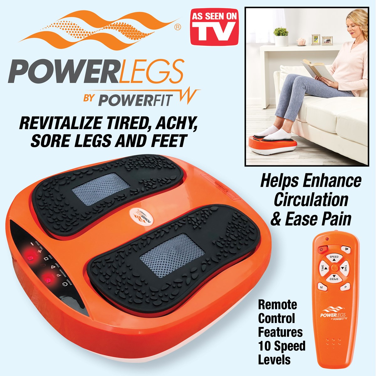 PowerFit PowerLegs Vibration Plate Foot Massager Platform | Collections ...