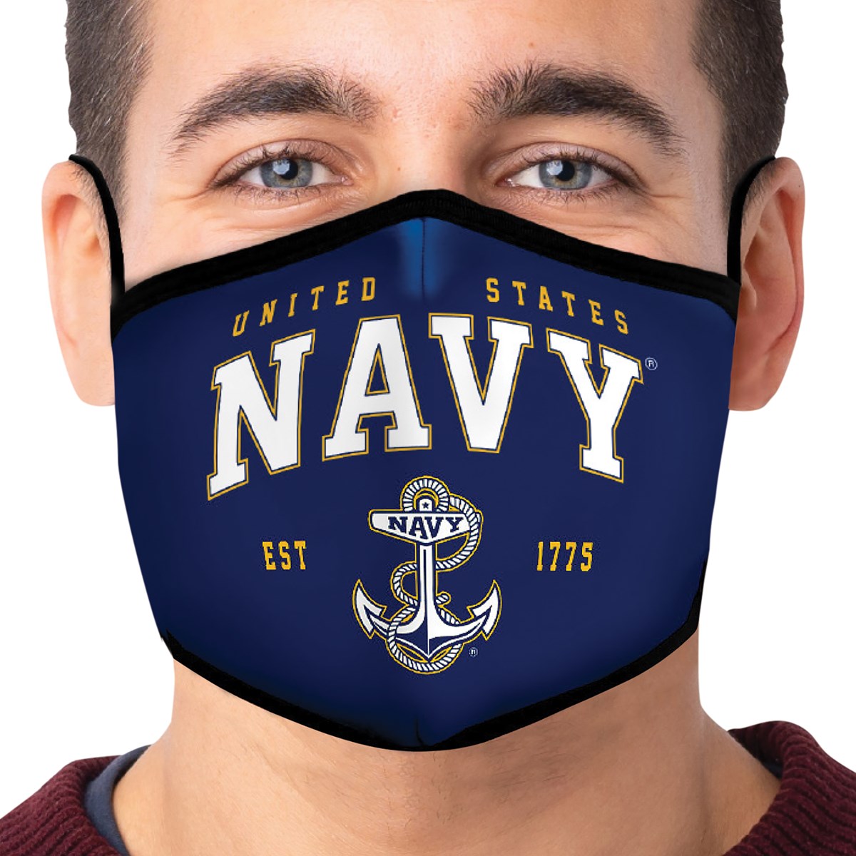 US Military Branch Reusable Arched Fabric Face Masks | Collections Etc.