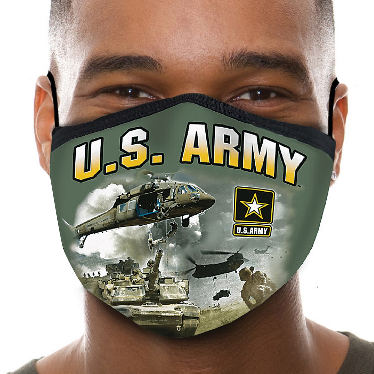 US Military Action Reusable Adjustable Fabric Face Mask | Collections Etc.