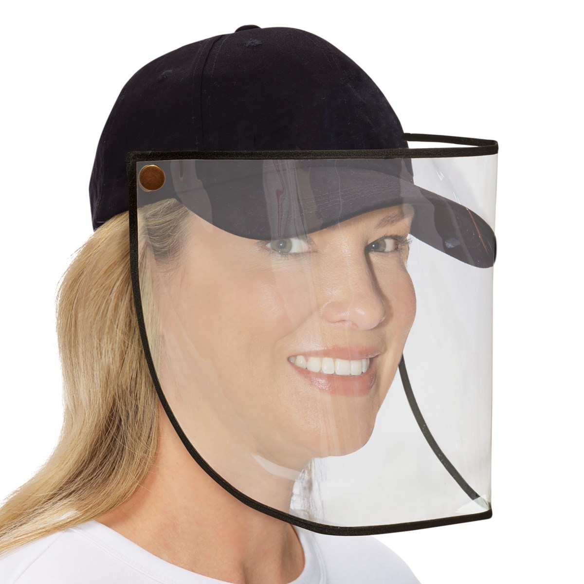 Baseball Hat with Removable Protective Face Shield | Collections Etc.