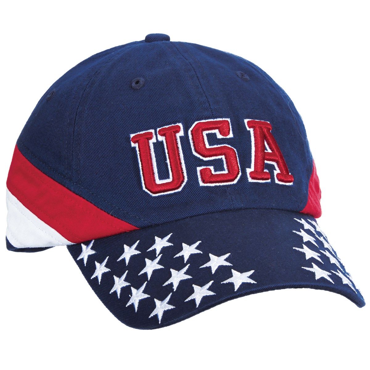 USA Stars & Stripes Embroidered Baseball Cap | Collections Etc.