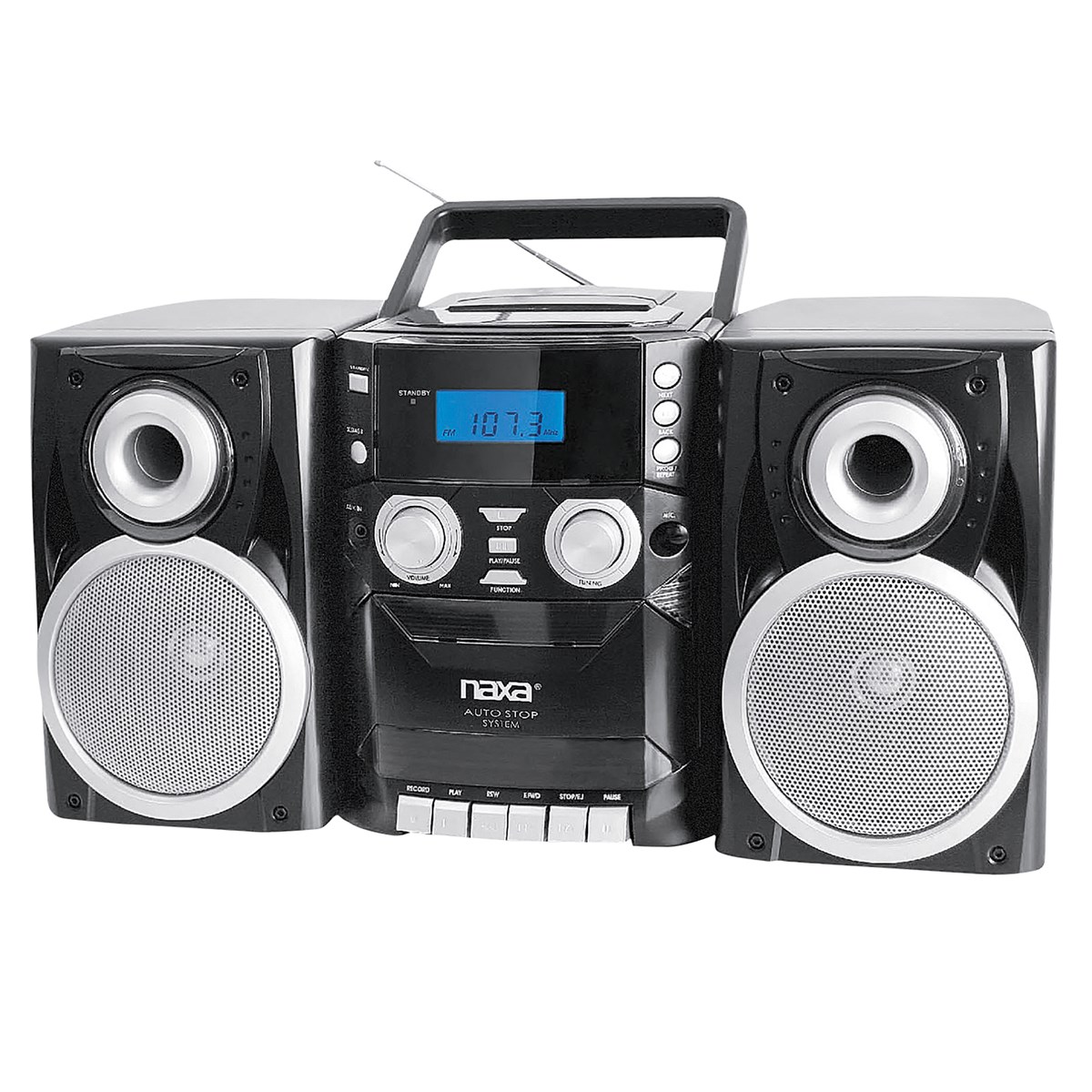 Portable CD Player with AM/FM Stereo Radio and Cassette Player ...